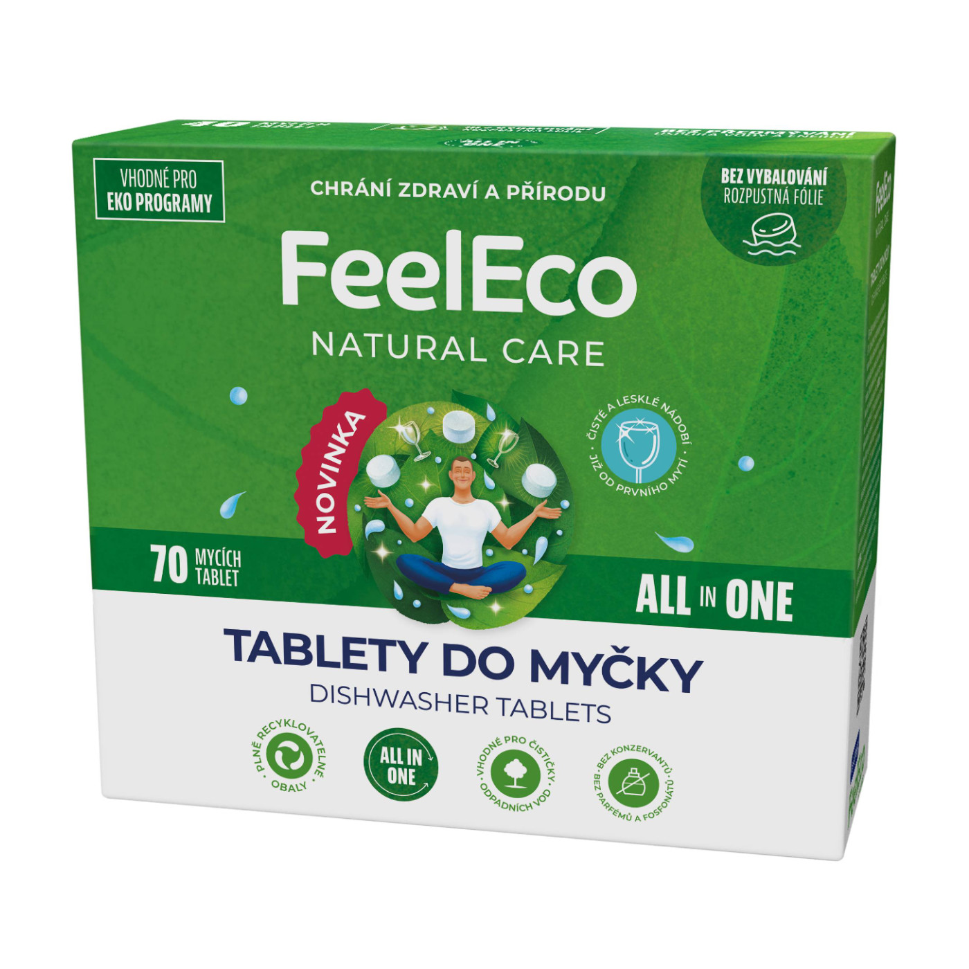Feel Eco Tablety do myčky All in One 70 ks | Pro Alergiky